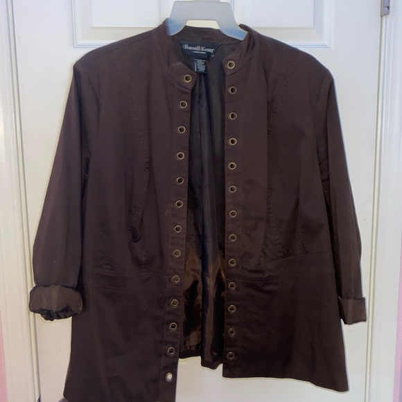 Russell Kemp | Tops | Russel Kemp Brown Jacket | Poshmark